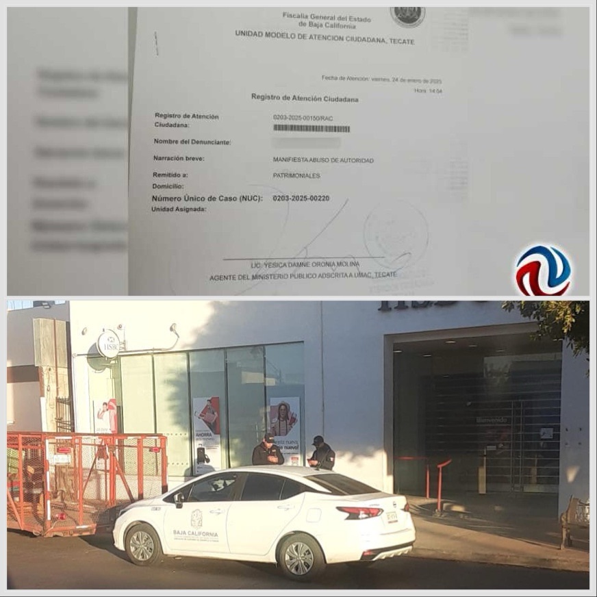 DENUNCIAN EN FISCALÍA A AGENTES DEL SAT BC – BENJAMÍN PEÑA